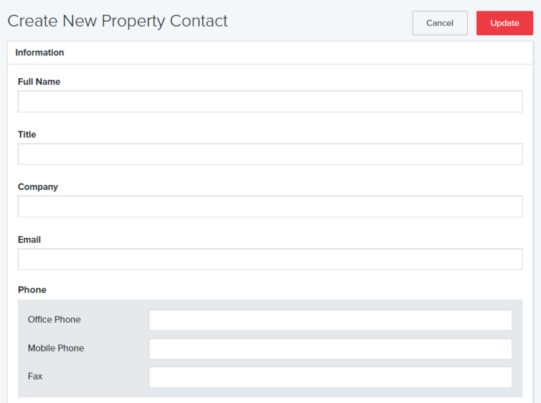 Manage Contacts - Buildings and Sites Help